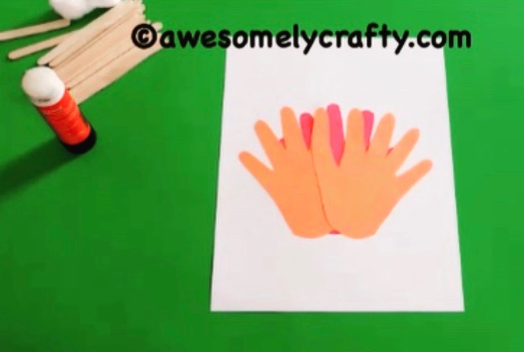 Handprint Camp Fire Craft - Awesomelycrafty