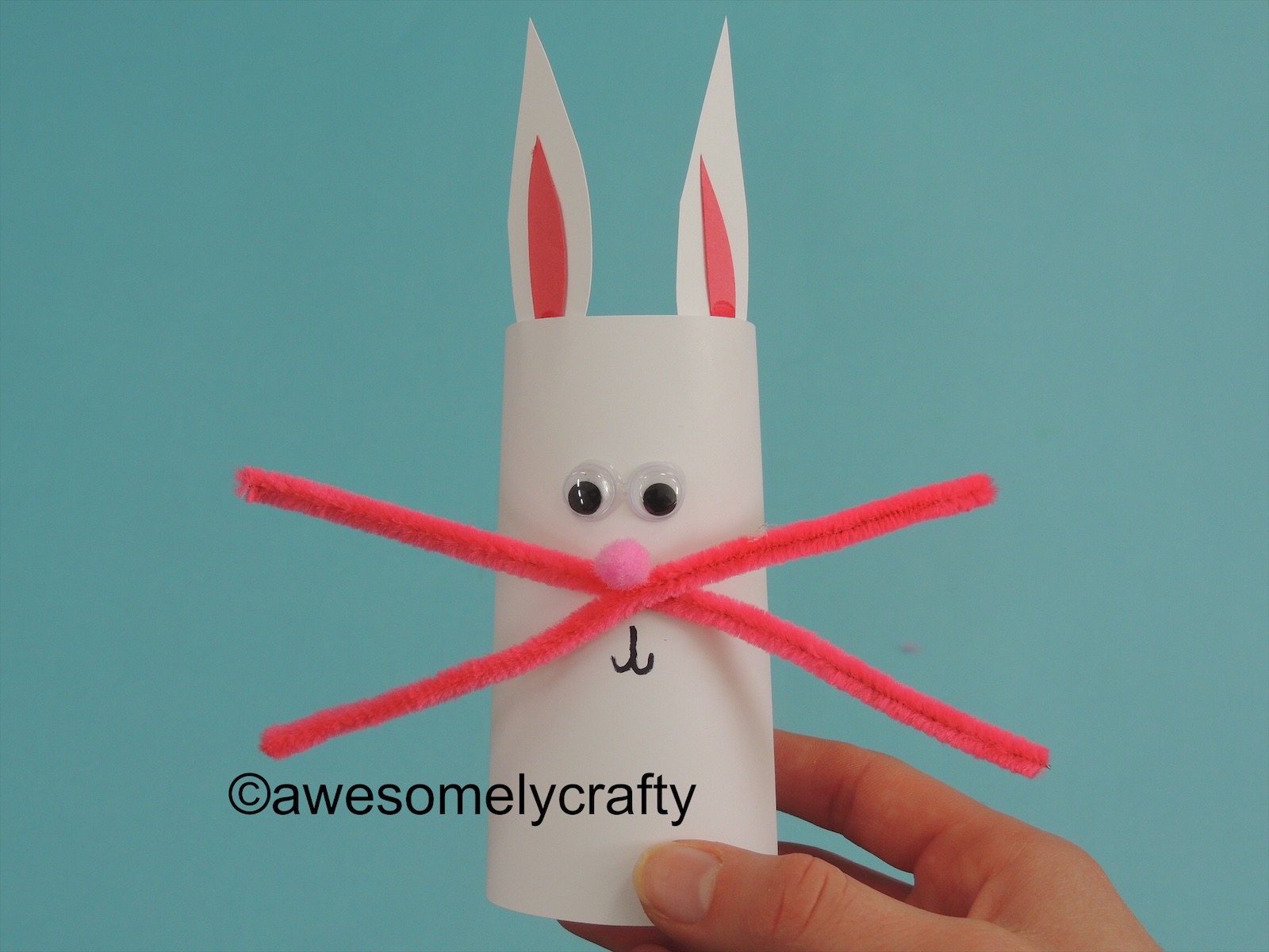 Easter Bunny Paper Craft - Awesomelycrafty