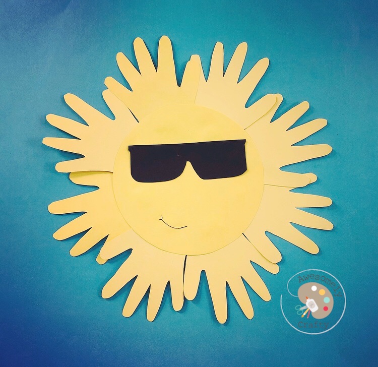 Handprint Sun Craft - Awesomelycrafty