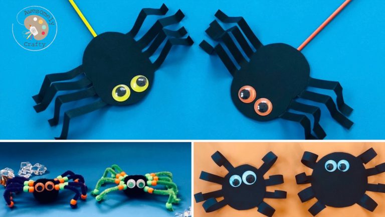 3 Easy Spider Crafts - Awesomelycrafty